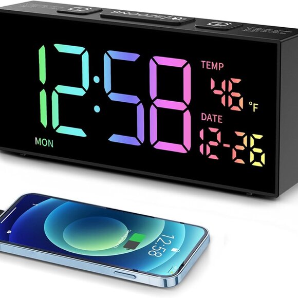 Kitchen | Alarm Clocks For Bedrooms Digital Clock With Date Temperature ...